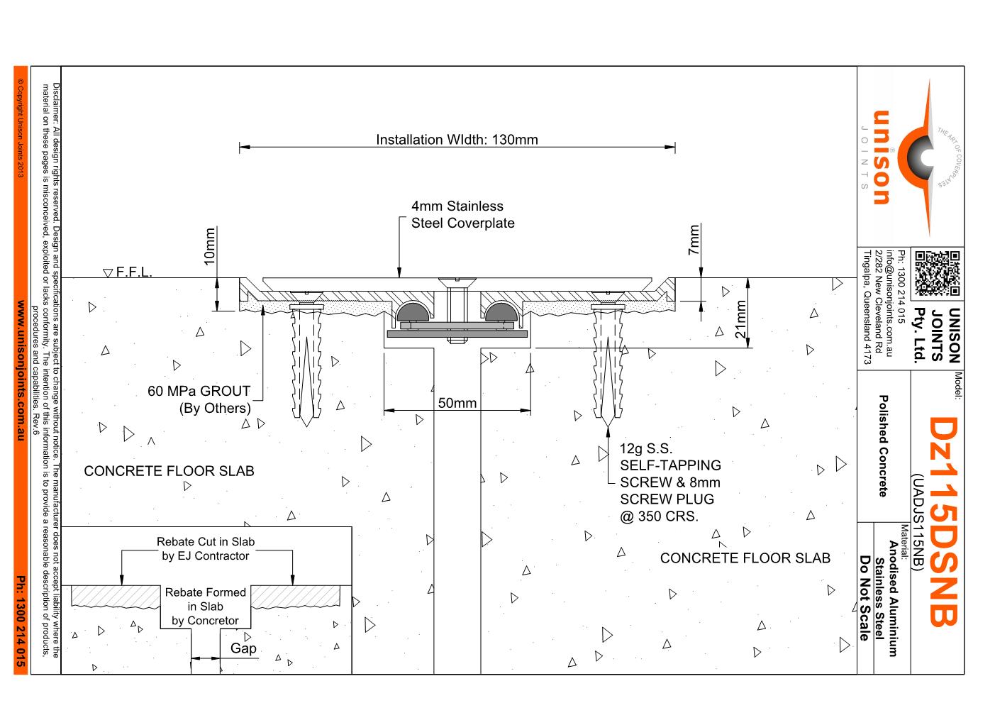 Floor Expansion Joint | Floor Expansion Joint Cover - Unison Joints