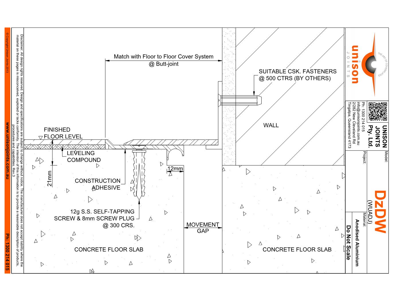 Floor Expansion Joint | Floor Expansion Joint Cover - Unison Joints