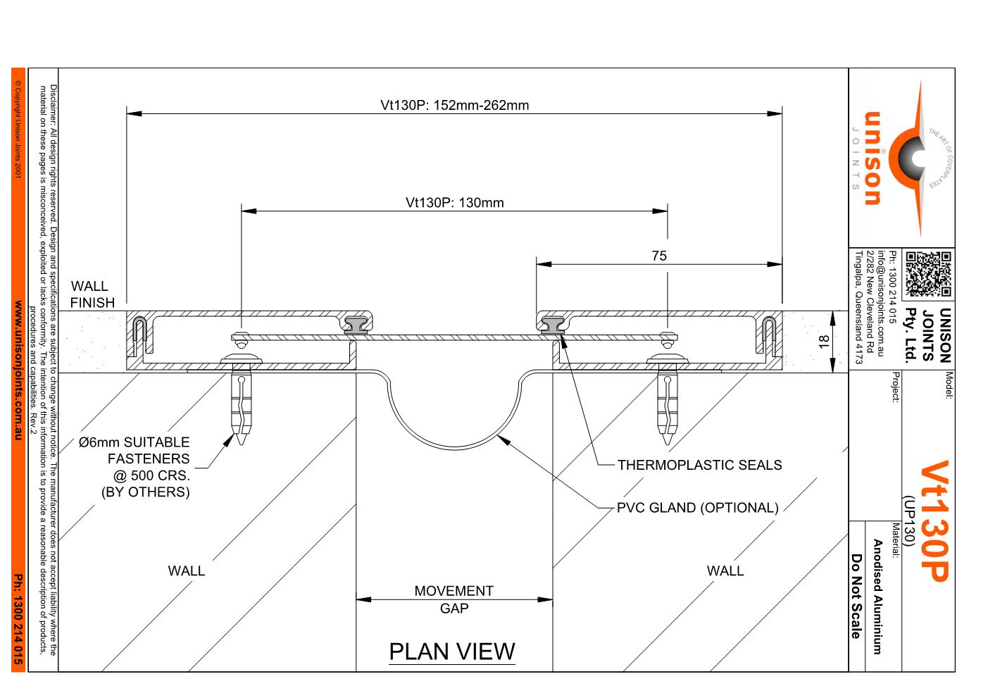 Wall & Ceiling Expansion Joint Cover Panel