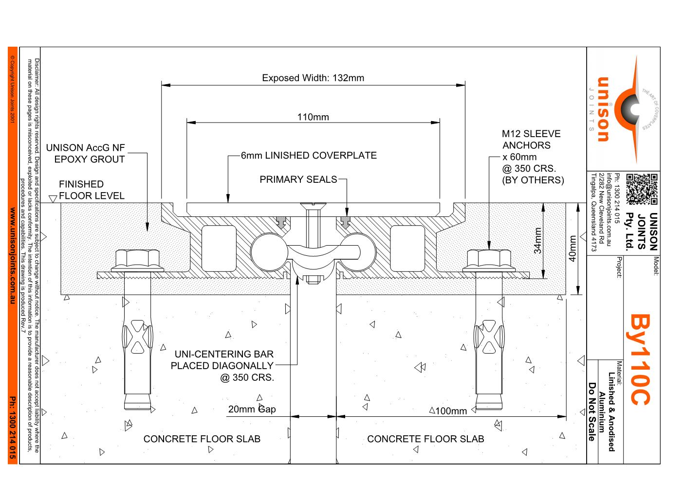 By C / By CT - Unison Joints High Performance Bespoke Coverplates