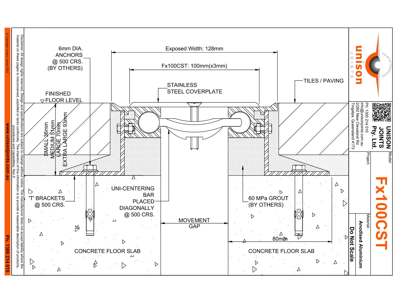 Fx CST - Unison Joints High Performance Bespoke Coverplates