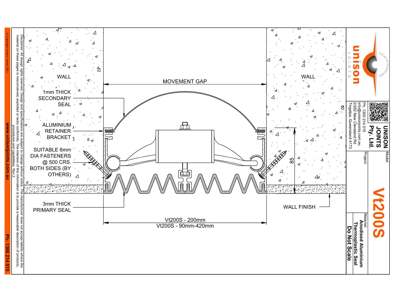 Vt S - Unison Joints High Performance Bespoke Coverplates